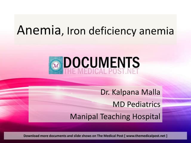 anemia ppt. | PPS