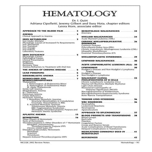 Hematology mnemonics | PDF
