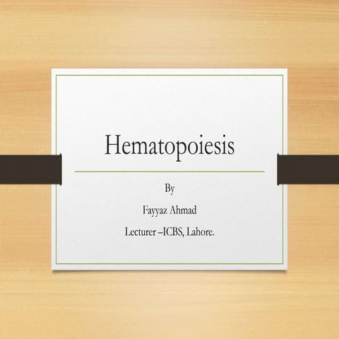 Hematopoisis | PPTX