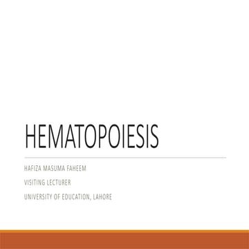 HEMATOPOIESIS.pptxgjhgbhjygvjhhgsgjnvubnl | PPT