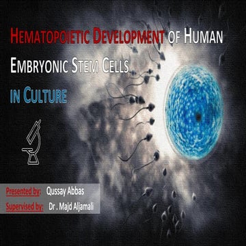 Hematopoietic development of human embryonic stem cells | PPT | Free ...