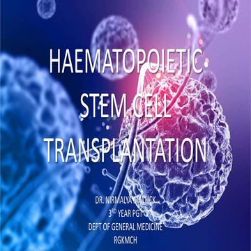 Hematopoietic stem cell transpalantation (Harrison based).pptx