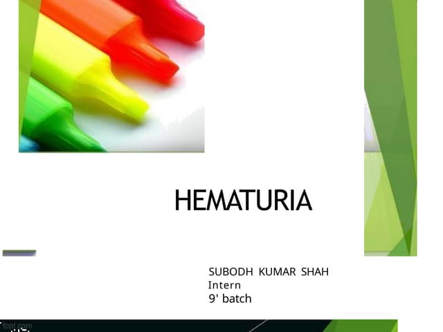 Haematuria | PPT