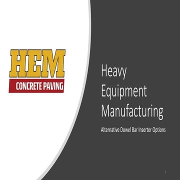 HEM Dowel Bar inserting System for Concrete Road Paver | PPSX