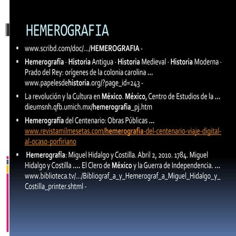 Hemerografia | PPTX