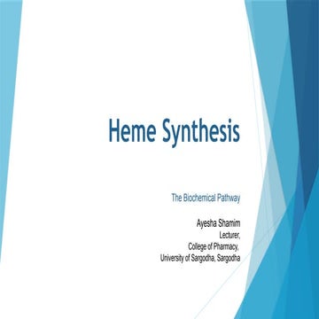 Heme Synthesis.pptx....................... | PPT