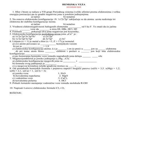 Hemija r1 hemijska_veza_molekuli_i_kristali_revizioni_test_hemijska ...