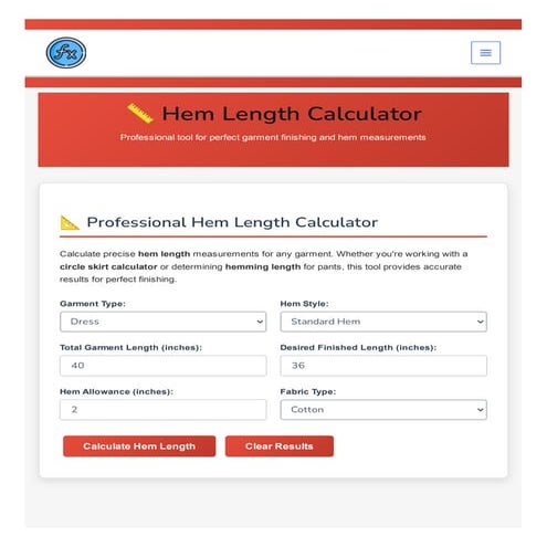Hem Length Calculator: Achieve Perfect Finishing for Every Garment | PDF