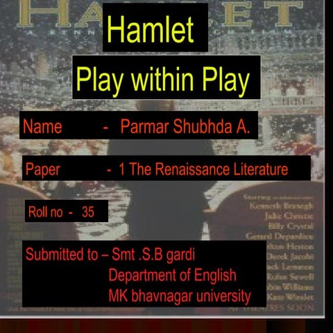 Hamlet play within play | PPT