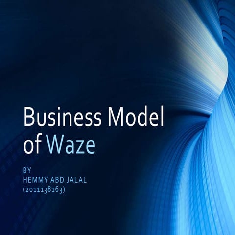 business model of waze | PPTX