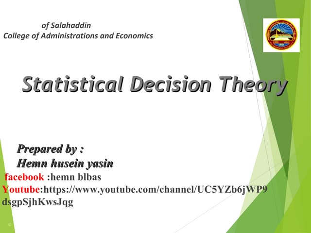 Statistical Decision Theory Ppt Physics Science