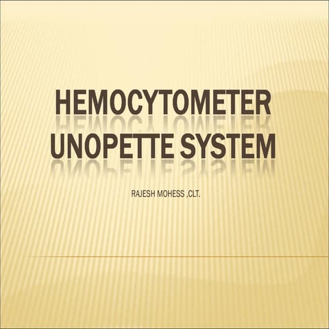 Hemocytometer manual cell counting (1) | PPT