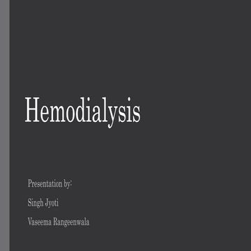 Hemodialysis | PPTX