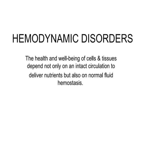 Pathology Bio 134 Hemodynamic disorders | PPT