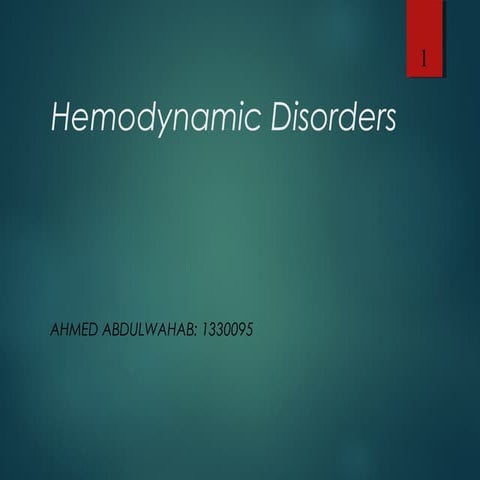Hemodynamic disorders | PPT