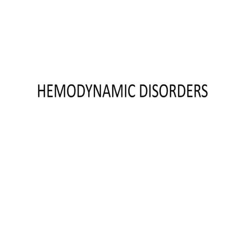 6 hemodynamic disorders | PDF