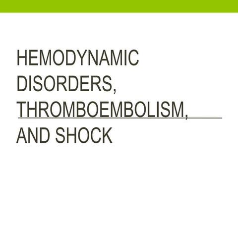 Hemodynamics disorders | PPT