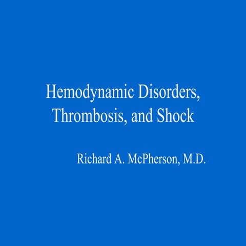 Hemodynamic Disorders | PPTX