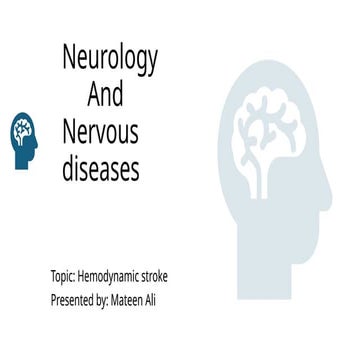 Neurology Hemodynamic stroke brain stroke | PPT