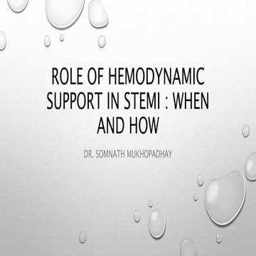 hemodynamic support in STEMI.pptx | Heart and Cardiovascular Diseases ...