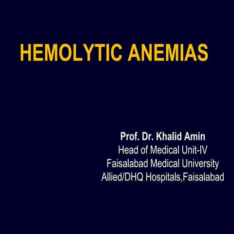 Hemolytic anemia 3 | PPTX