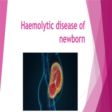 Hemolytic disease of newborn | PPTX