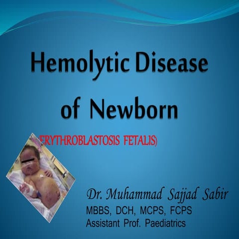 Hemolytic disease of newborn | PPTX