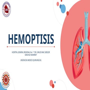 Semiologia de la hemoptisis | PPTX
