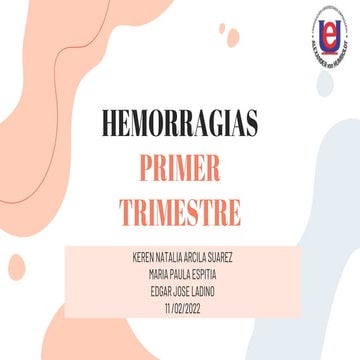 HEMORRAGIAS PRIMER TRIM | PPTX