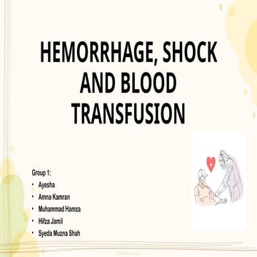 Hemorrhage, shock and Blood transfusion -1.pptx