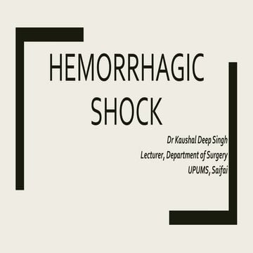 Hemorrhagic shock | PPT