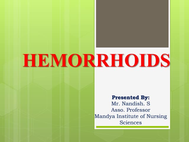 Haemorrhoids | PPTX
