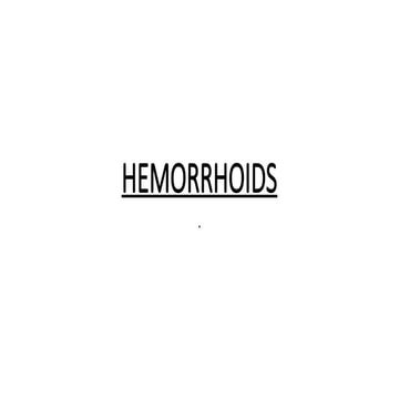 Hemorrhoids Pptx For Bsc Nursing Ppt Ppt