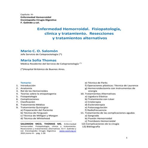 Comprehensive Overview of Hemorrhoidal Disease: Pathophysiology ...