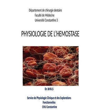Cours 3 hémostase-H2024-2025 bio medical.pptx