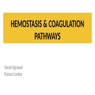 HEMOSTASIS & COAGULATION PATHWAYS in short | PPT