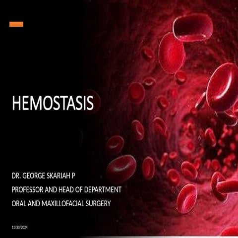 hemostasis & mc (1) (1).pptx presentation | PPTX