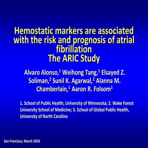 Hemostatic markers and atrial fibrillation in ARIC | PDF