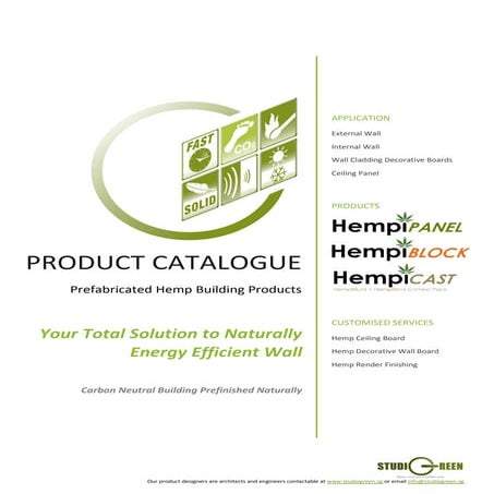 Hempcrete product catalogue 2017 studio green singapore | PDF