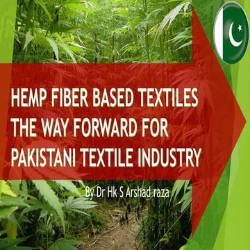 Hemp fiber based textiles, the way forward for pakistan | PDF