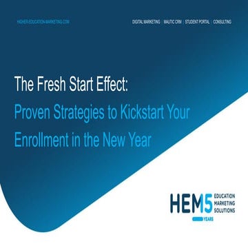 The Fresh Start Effect: Proven Strategies to Kickstart Your Enrollment ...