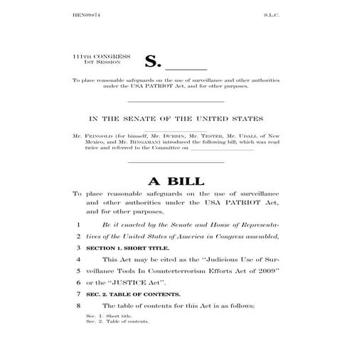 JUSTICE Act of 2009 | PDF | Information and Network Security | Computing