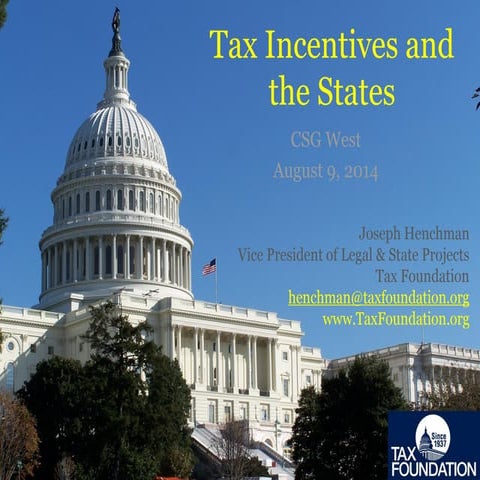 Tax Incentives and the States | PPT