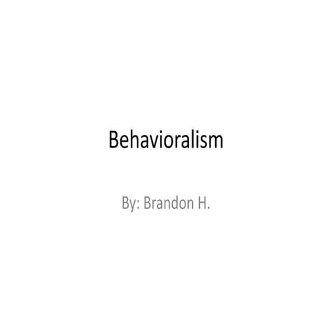 Behaviorism Theory of Learning | PPT