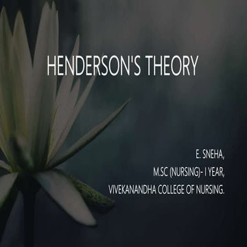 Henderson's theory | PPTX