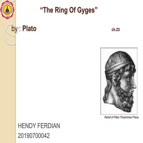 The ring of gyges | PPTX
