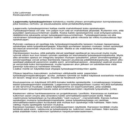 Henkilökohtainen ohjaus, tiedote | PDF