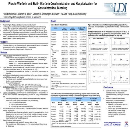 Fibrate Warfarin and Statin Warfairn Coadministration and ...