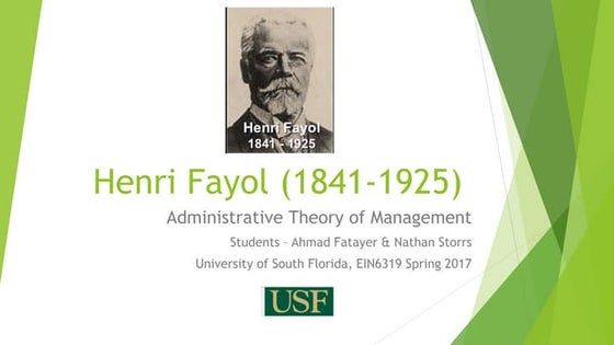 Contribution of Henri Fayol to the development of Management theory ...