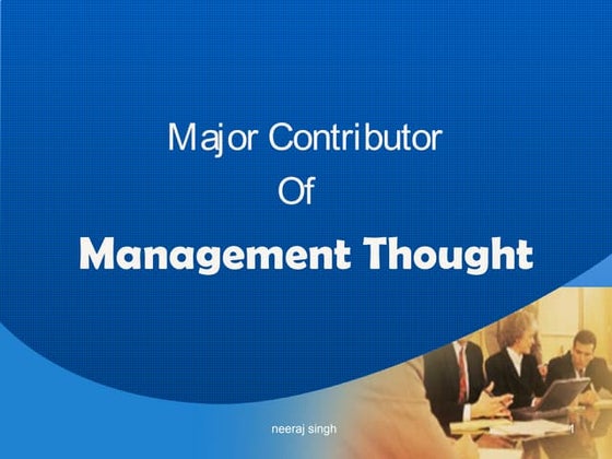 Contribution of Henri Fayol to the development of Management theory ...